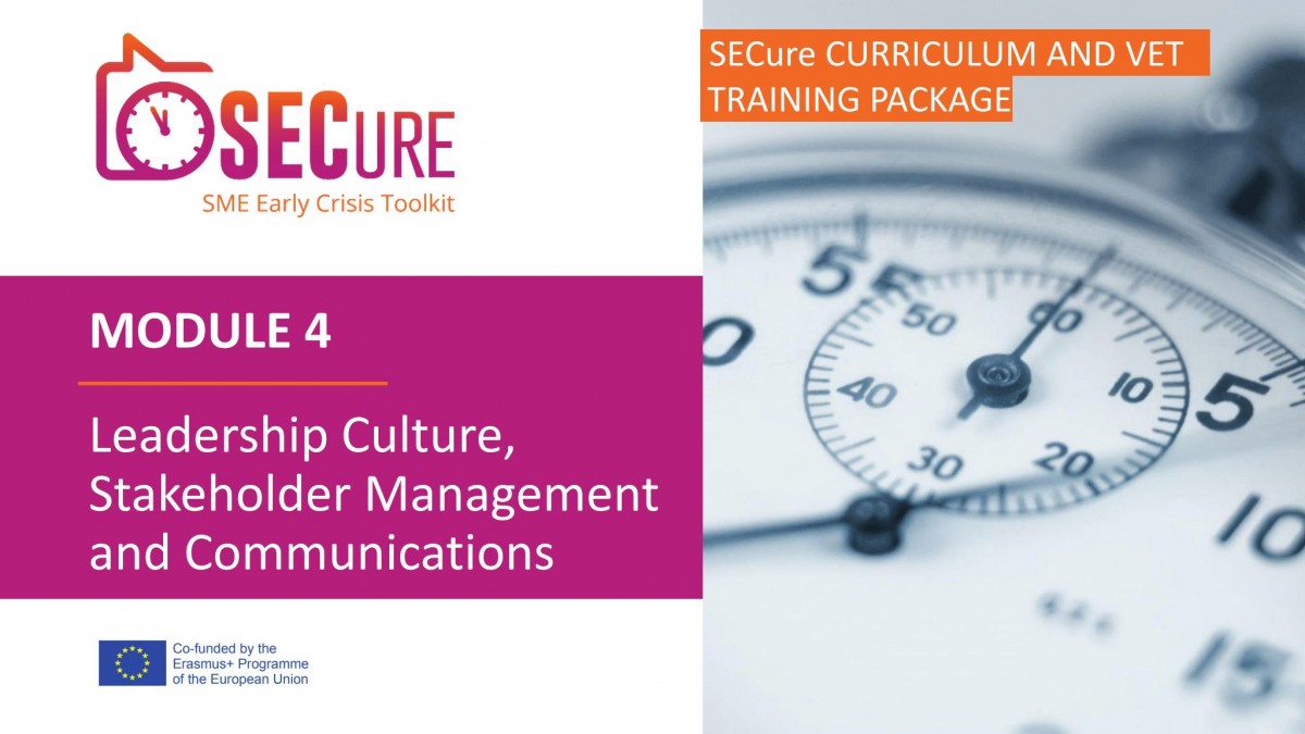 SECure Curriculum and VET Training Package - SECure